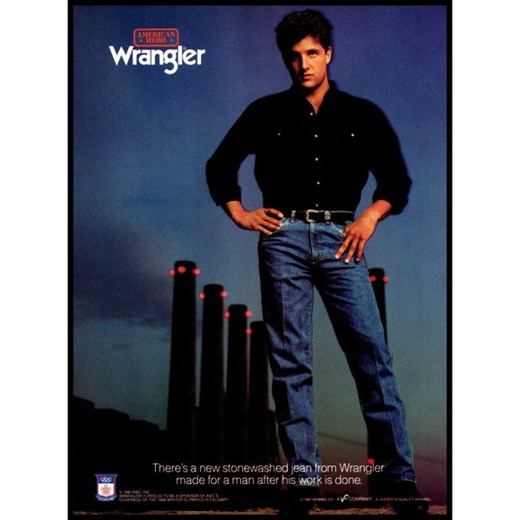 Wrangler | Art | 987 Wrangler Jeans Vintage Print Ad 8s Fashion ...